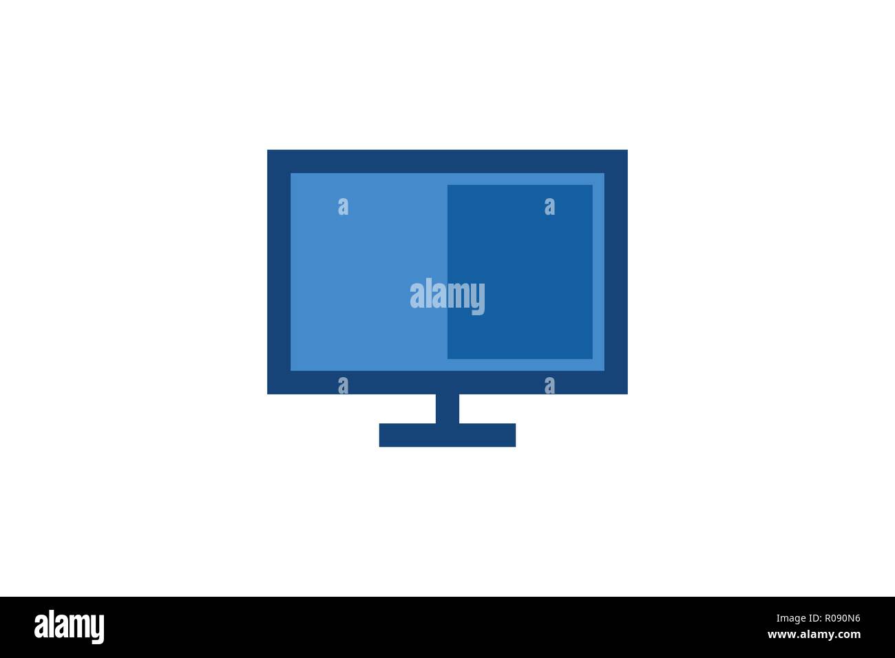 Digital computer flat designs design inspiration Isolated On white ...