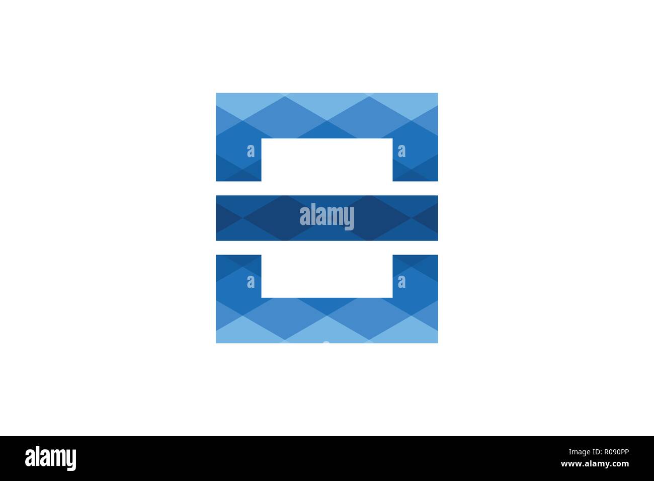 Blue Letter E modern Logo design inspiration Isolated On white ...