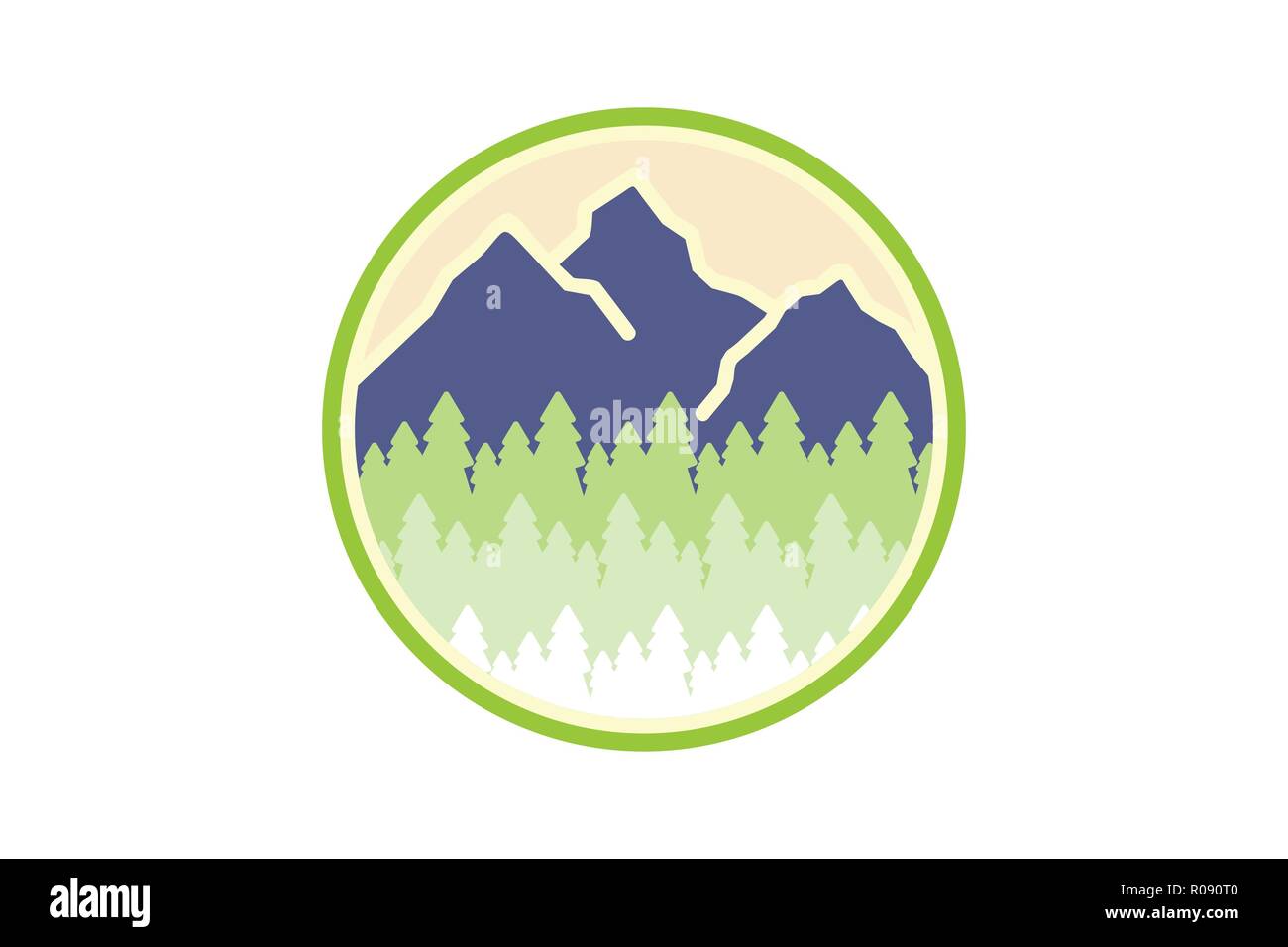 Mountain and spruce, Landscape adventure Logo design inspiration ...