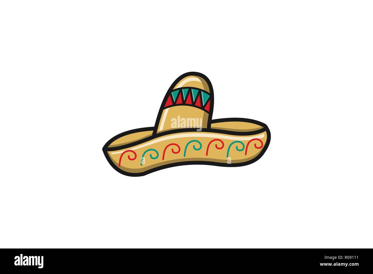 Mexican hat for tacos logo Designs Inspiration Isolated on White ...