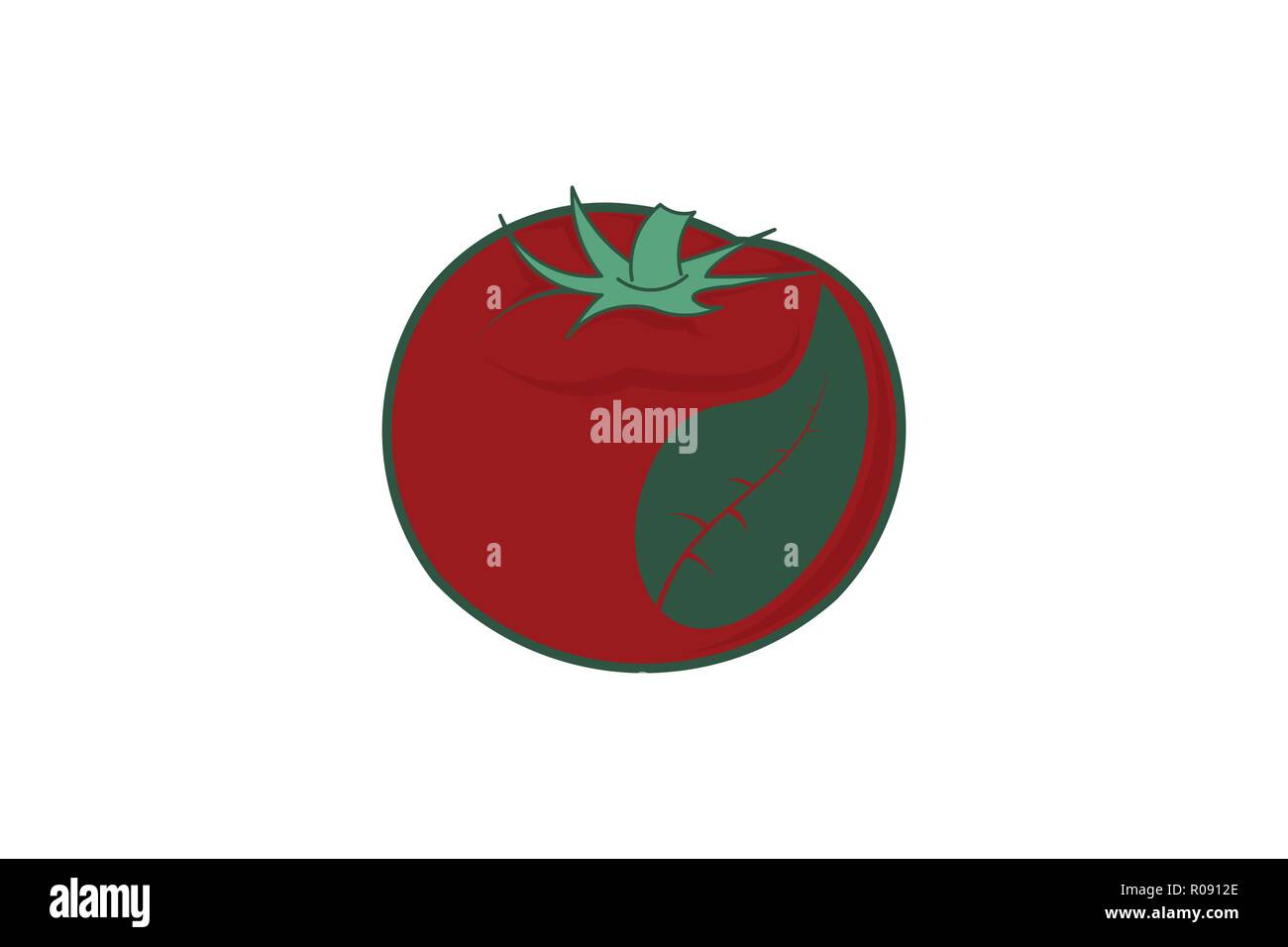 tomato and leaf fresh logo Designs Inspiration Isolated on White ...