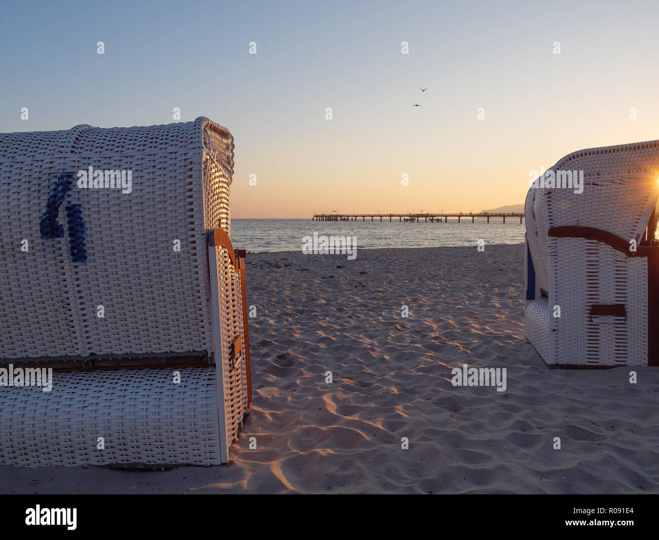 the beach of binz in germany Stock Photo - Alamy