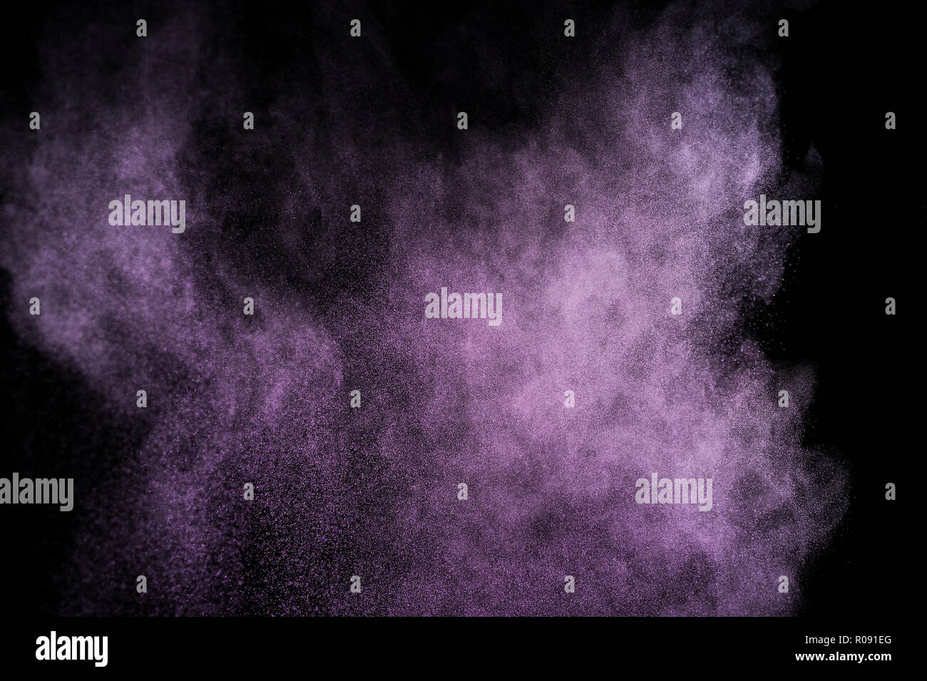Abstract purple paint Holi. Abstract purple powder explosion on black ...