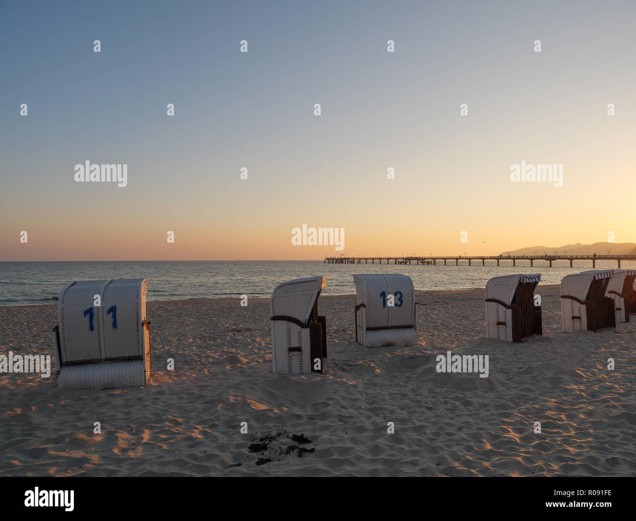 the beach of binz in germany Stock Photo - Alamy