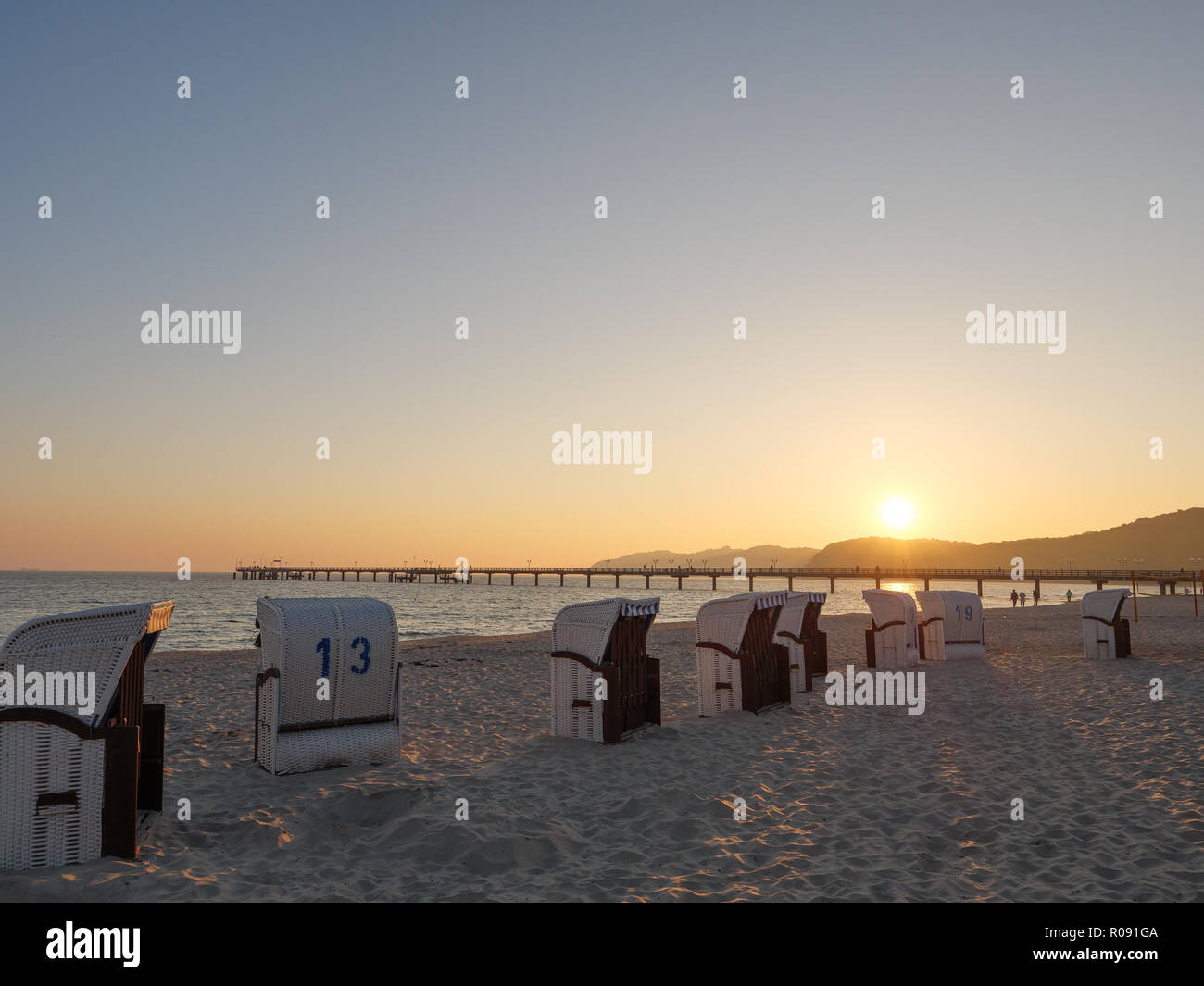 the beach of binz in germany Stock Photo - Alamy