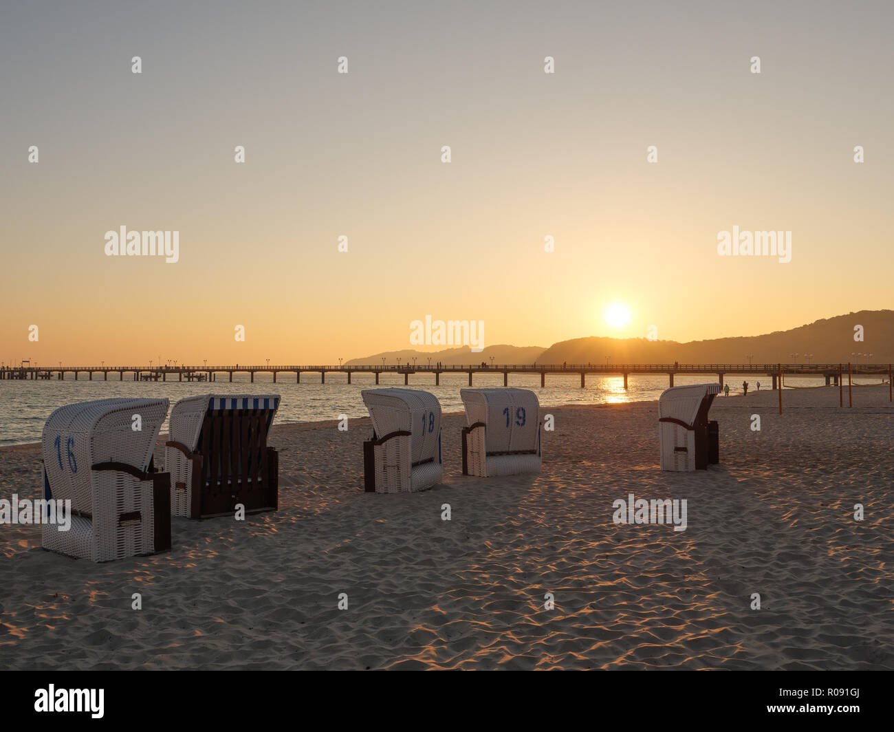 the beach of binz in germany Stock Photo - Alamy