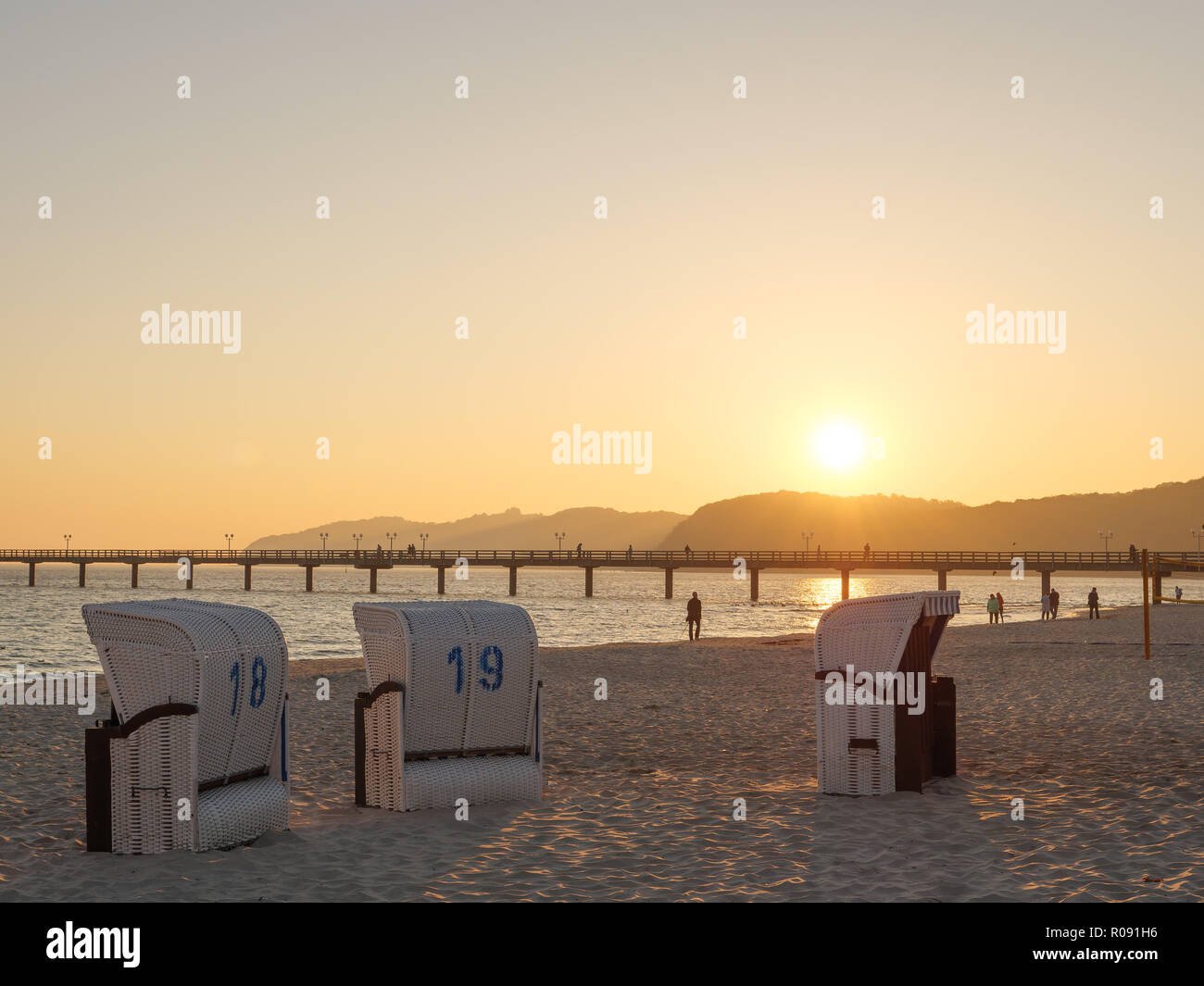 the beach of binz in germany Stock Photo - Alamy