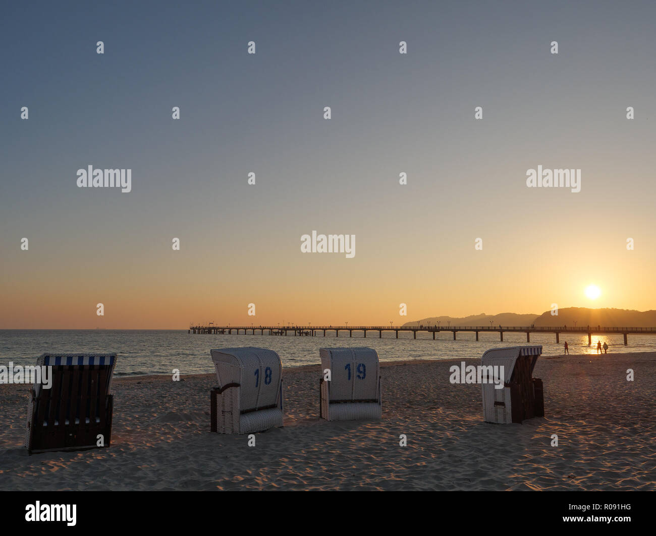 the beach of binz in germany Stock Photo - Alamy