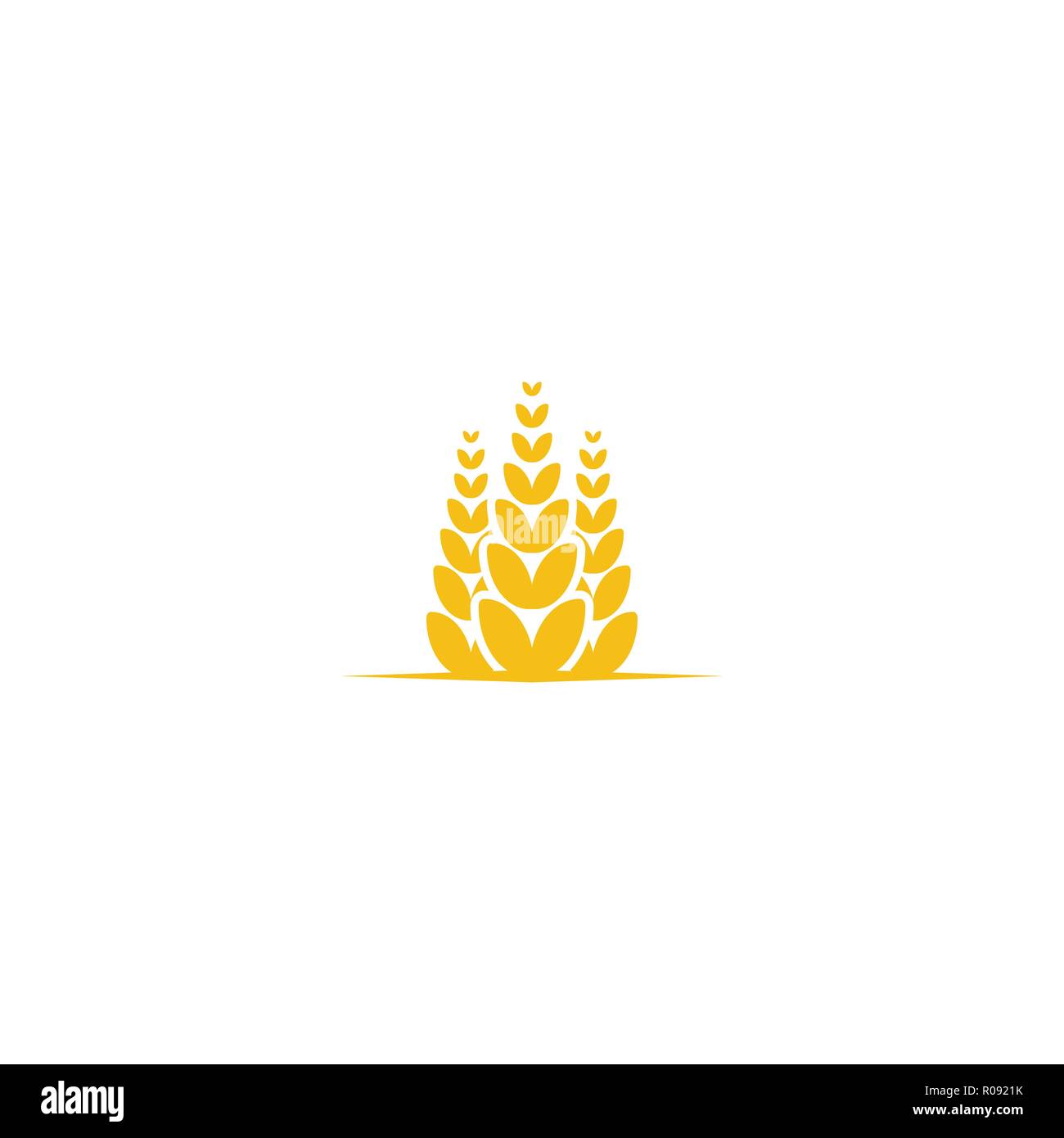 wheat grain agriculture logo design inspiration Stock Vector Image ...