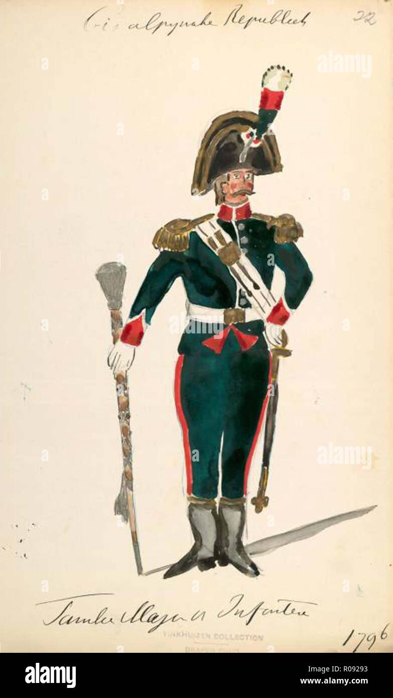 vintage italian army uniform illustration Stock Photo - Alamy