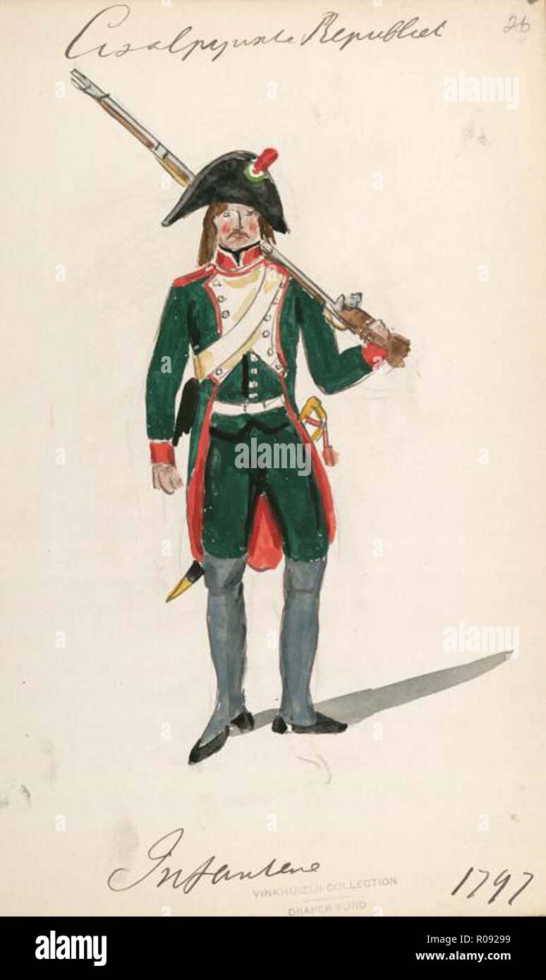vintage italian army uniform illustration Stock Photo - Alamy