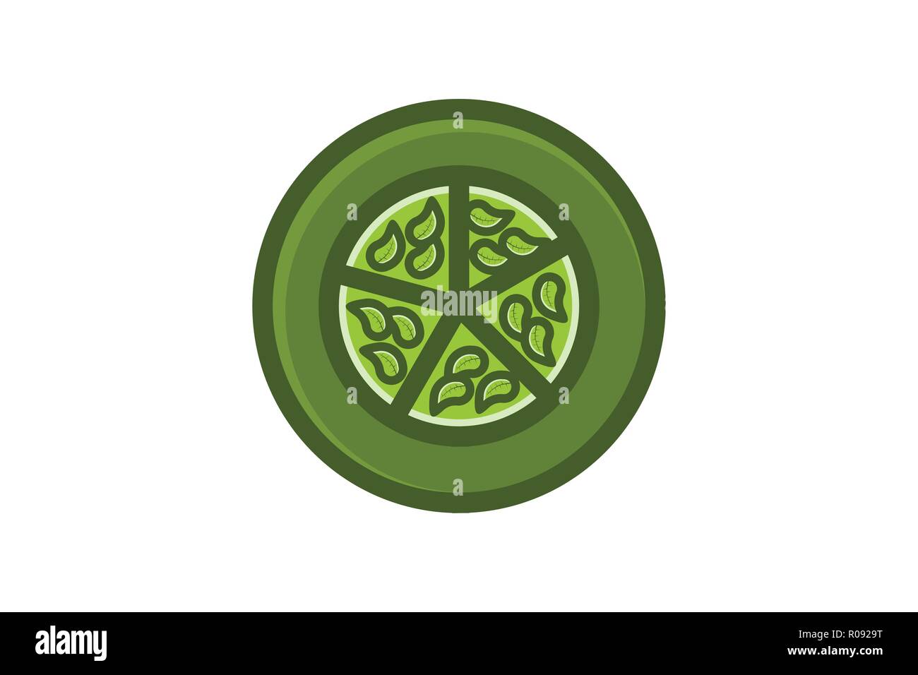 Green Lemon slices Logo Designs Inspiration Isolated on White ...