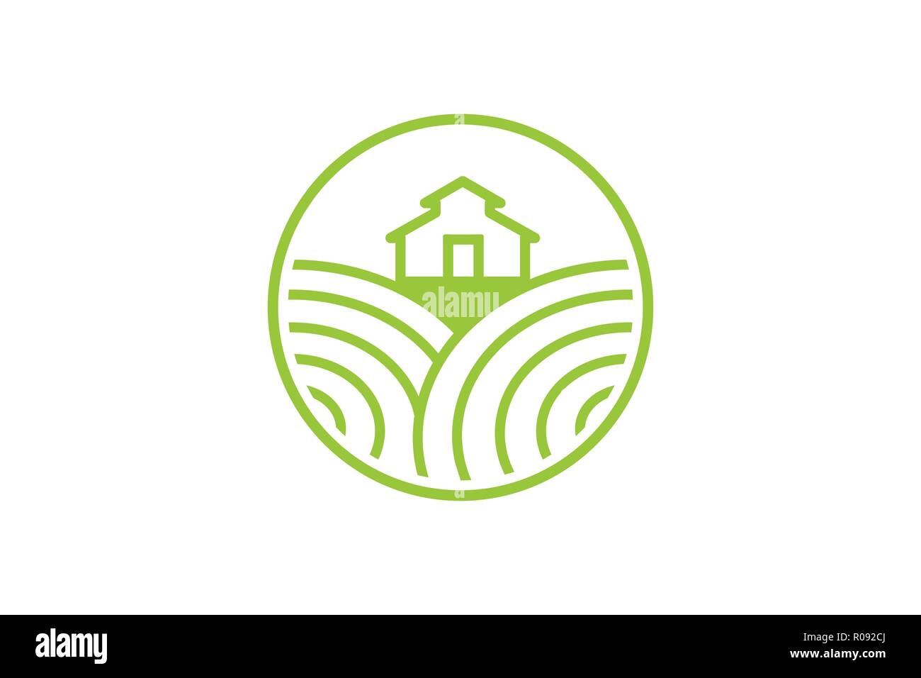 Farm fresh and landscape field Logo Designs Inspiration Isolated on ...