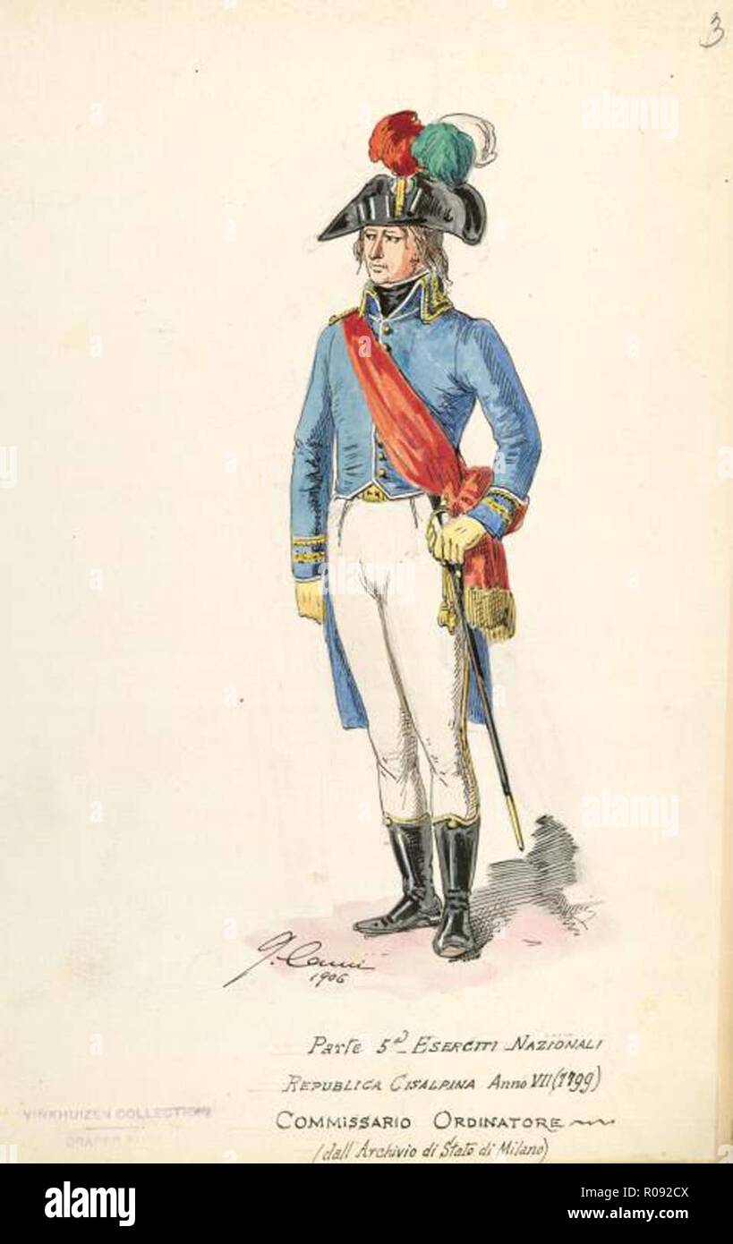 vintage italian army uniform illustration Stock Photo - Alamy