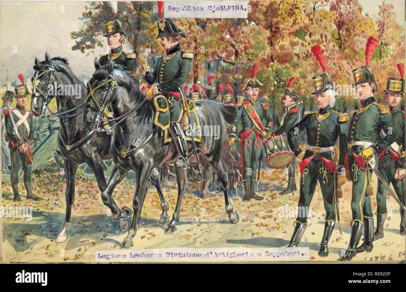 vintage italian army uniform illustration Stock Photo - Alamy