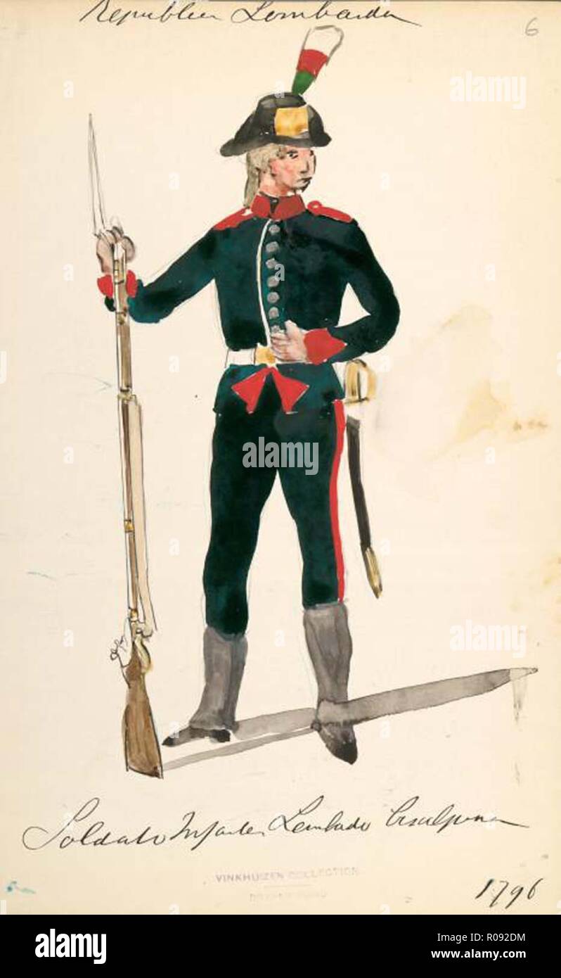 vintage italian army uniform illustration Stock Photo - Alamy