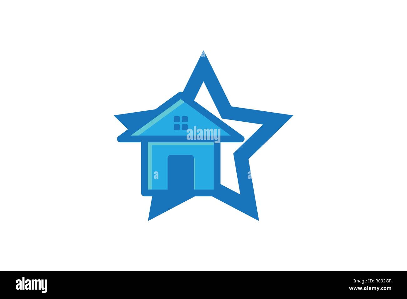 House, Home star Logo Designs Inspiration Isolated on White Background ...