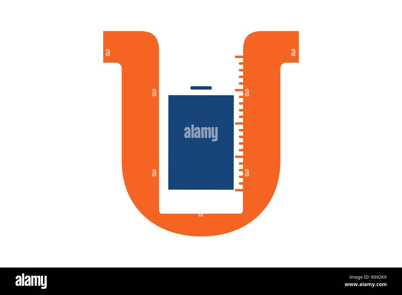 Letter U and Phone Logo Designs Inspiration Isolated on White ...