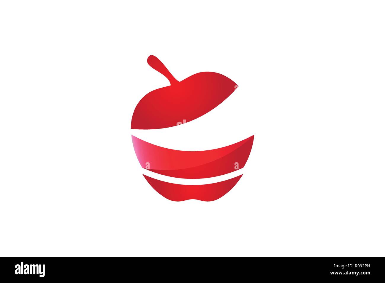 Red Apple Logo Designs Inspiration Isolated on White Background Stock ...