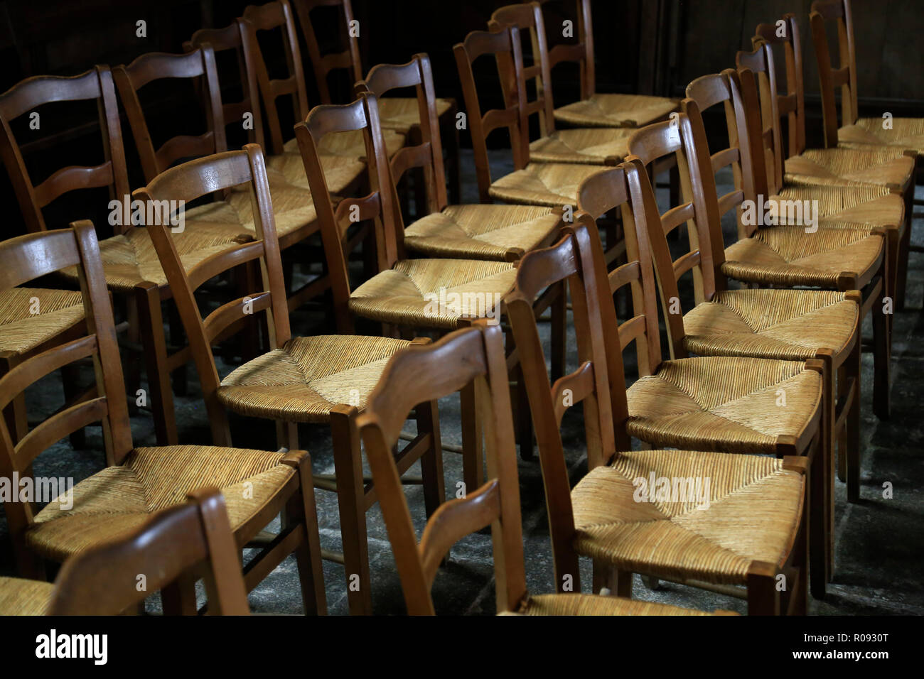 School chairs hi-res stock photography and images - Alamy