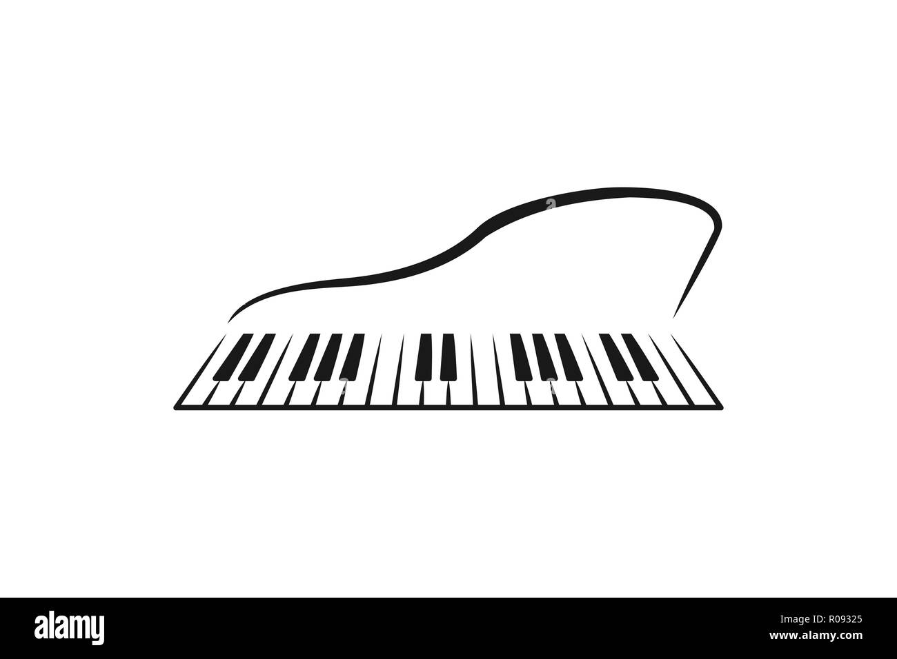 piano, instrument, musical logo Designs Inspiration Isolated on White ...