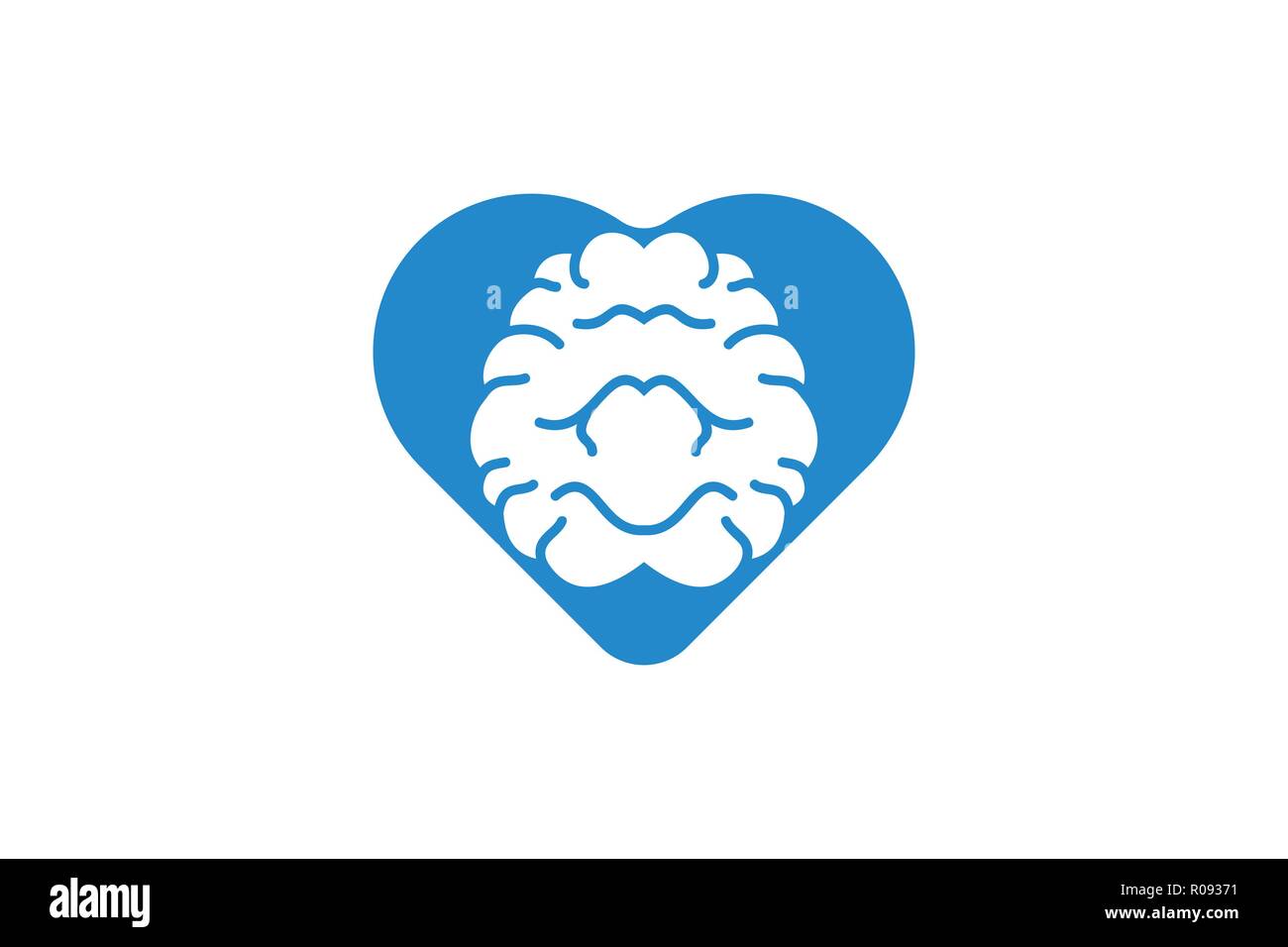Brain love logo Designs Inspiration Isolated on White Background Stock ...