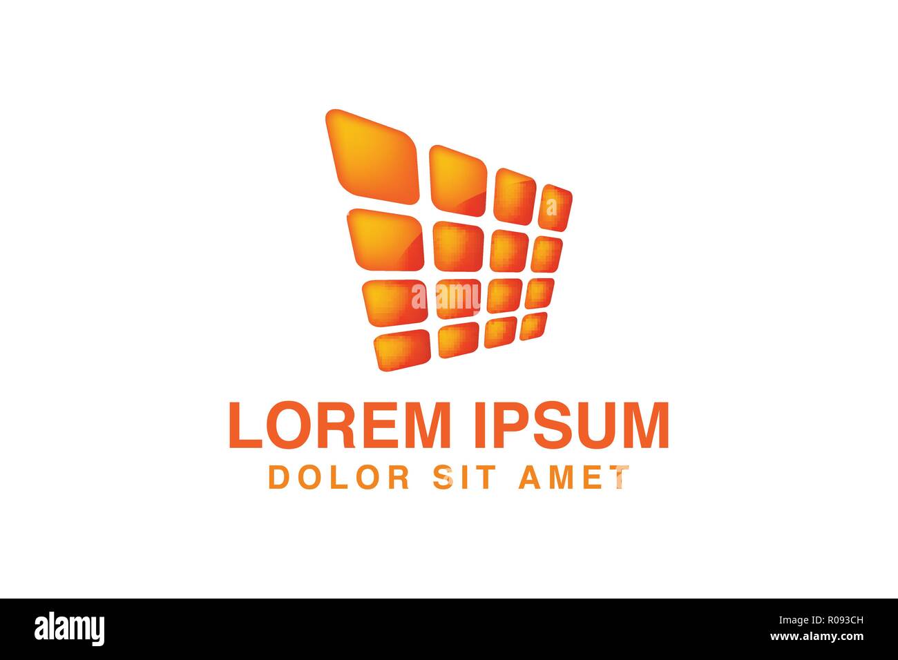 abstract orange solar panel logo Designs Inspiration Isolated on White ...