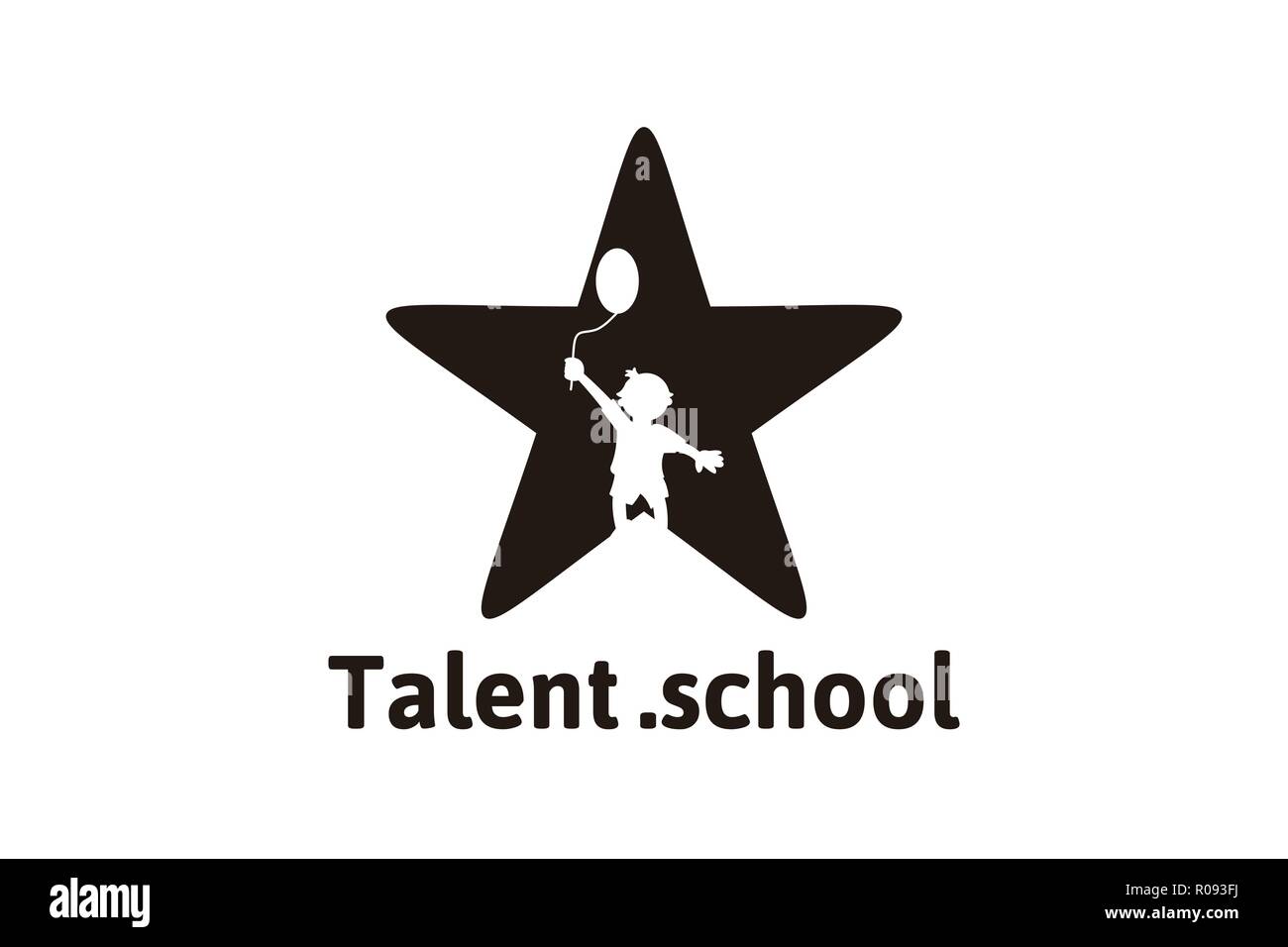 talent school, with children playing logo Designs Inspiration Isolated ...