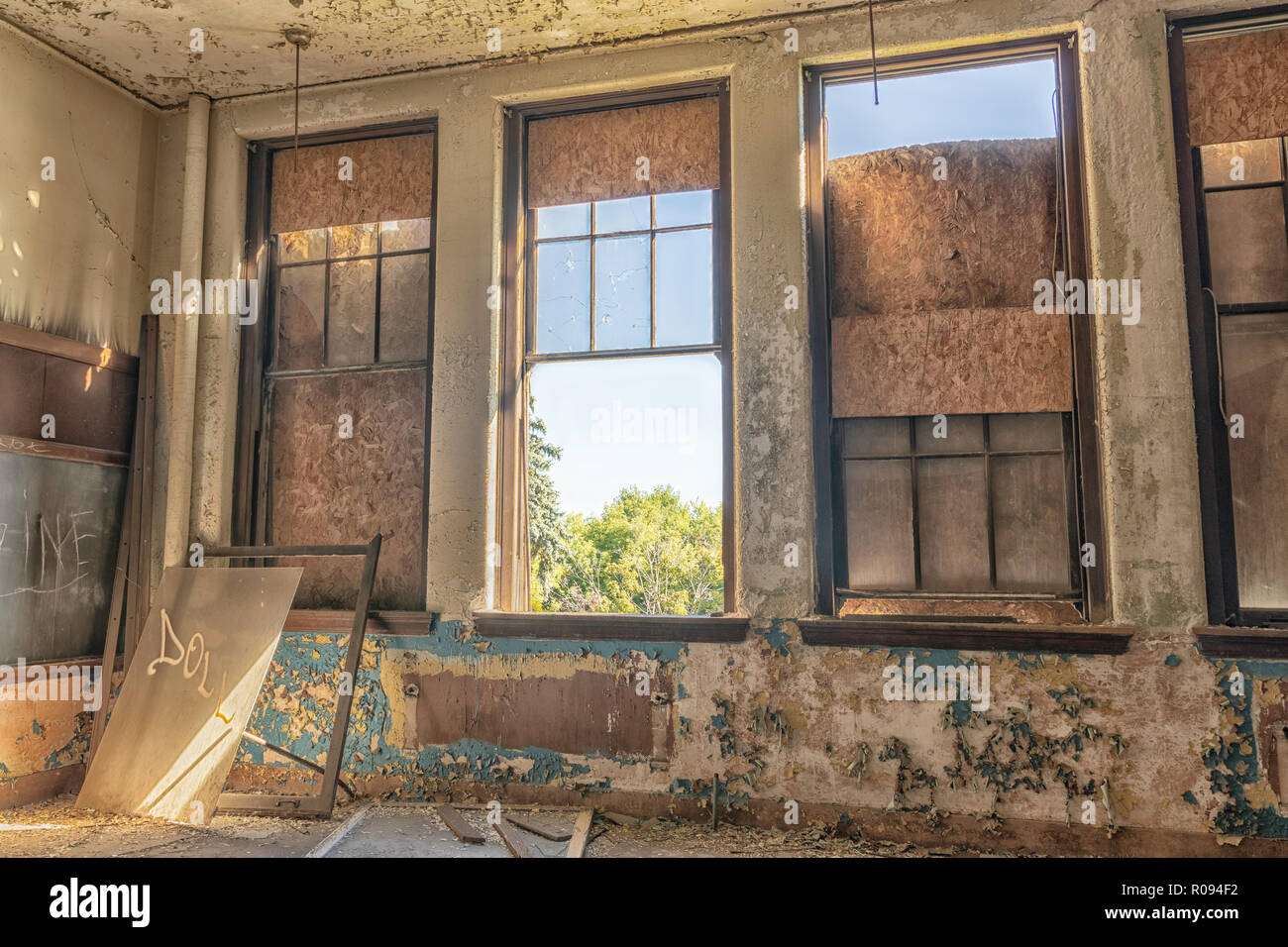 Boarded Up Windows Interior