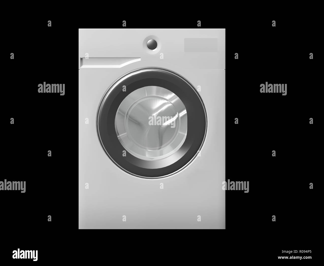 3d render of white washing machine Stock Photo - Alamy