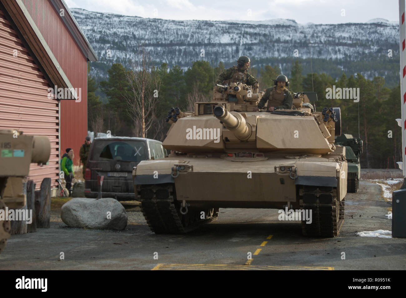 U.S. Marines with 2nd Tank Battalion, 2nd Marine Division, seize an ...