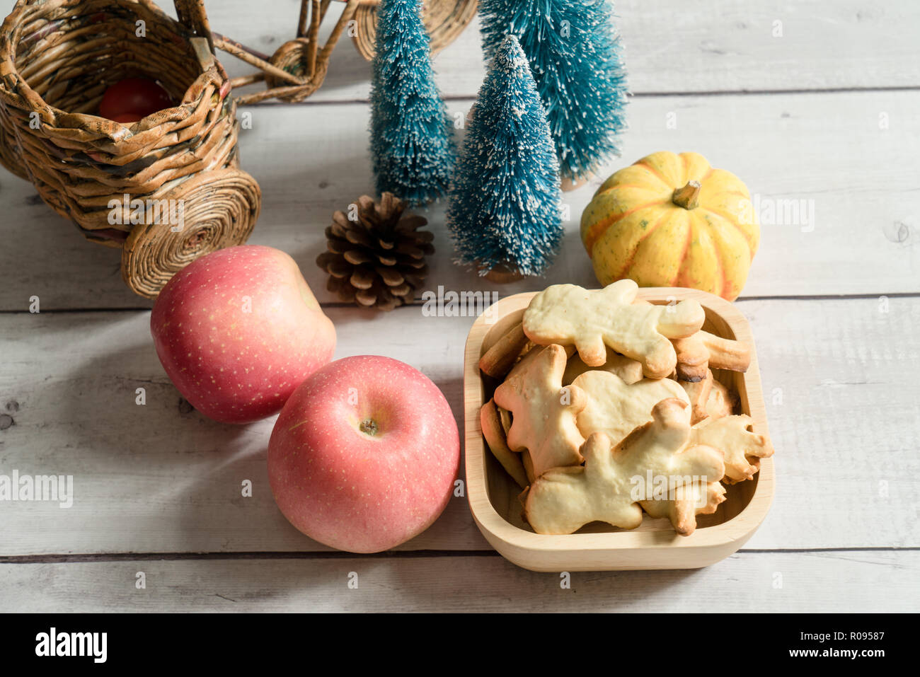 hand-made cookies with Light color background Stock Photo - Alamy
