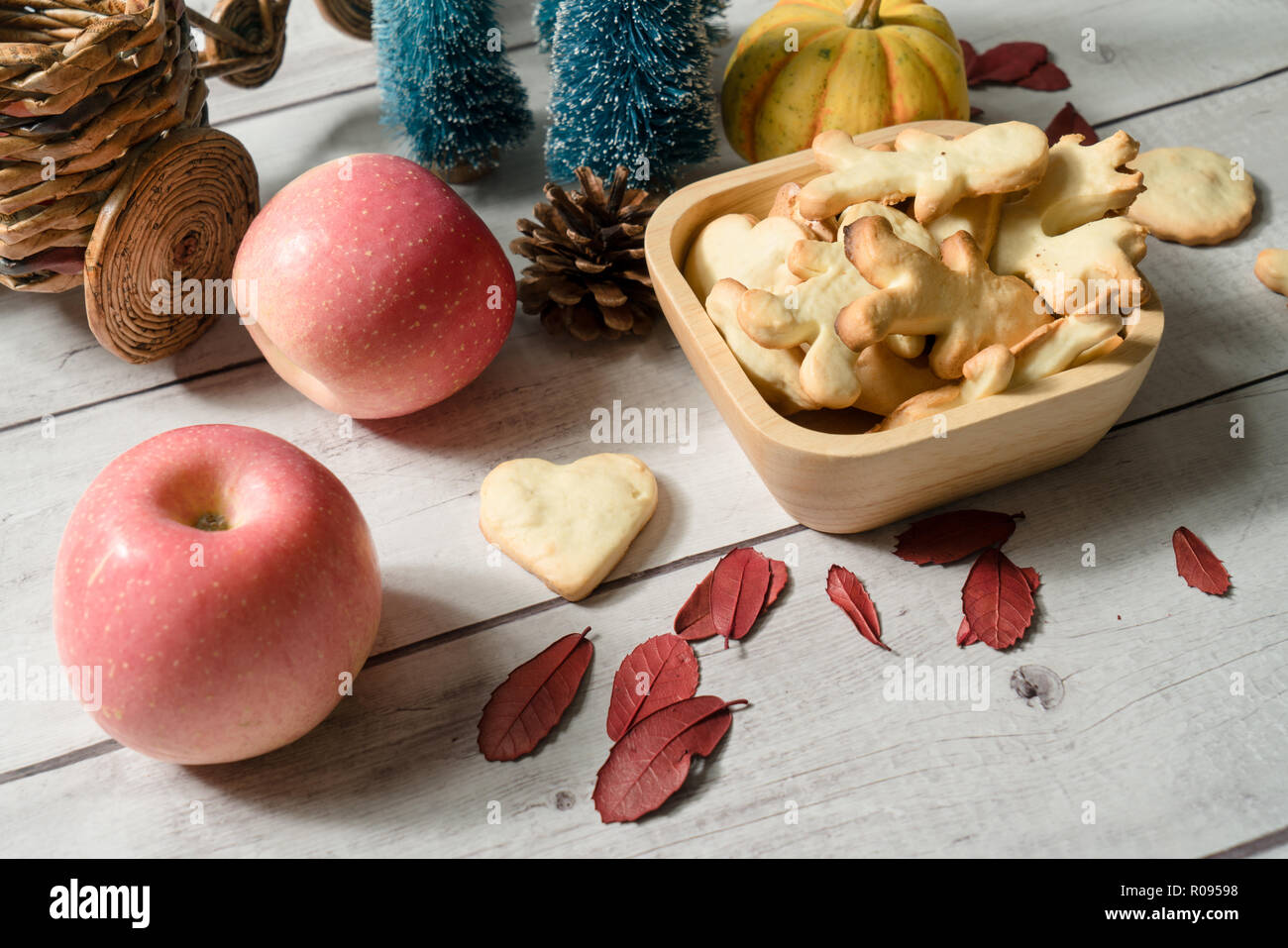 hand-made cookies with Light color background Stock Photo - Alamy