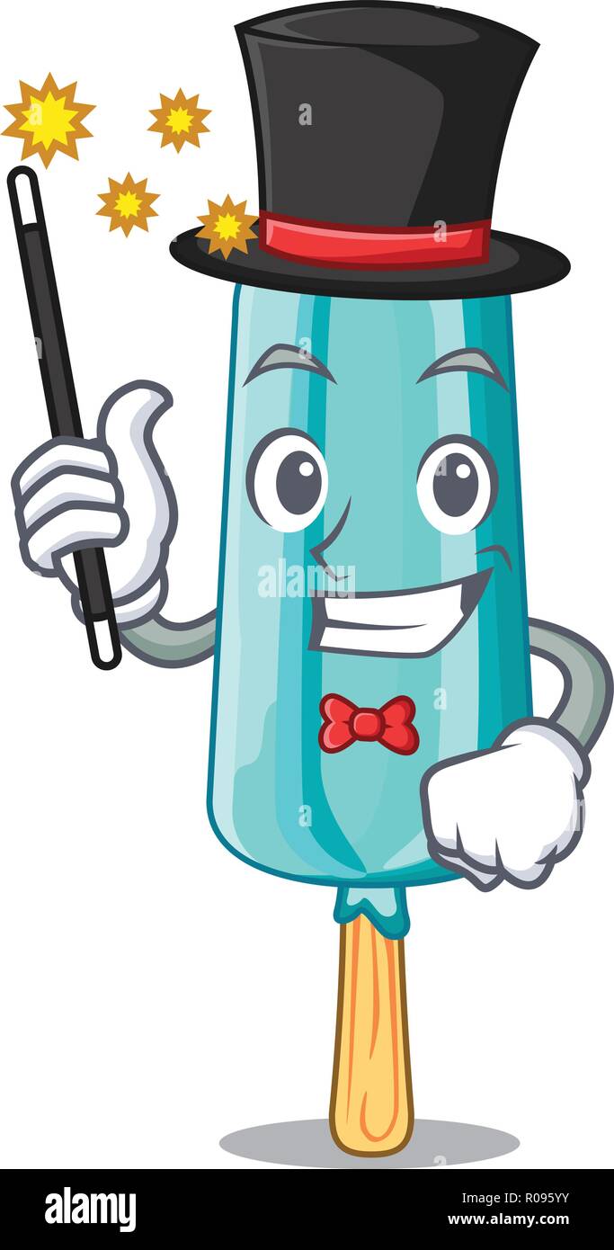 Judge Magician ice cream shaped stick on mascot Stock Vector Image ...