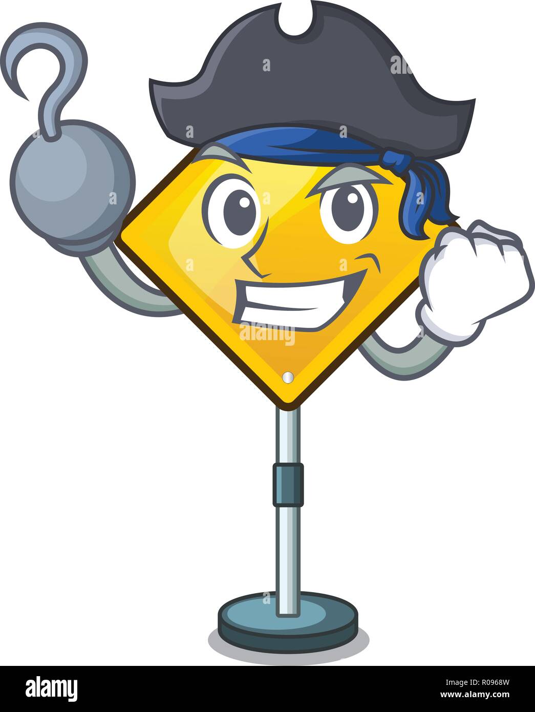 Pirate harm warning sign shaped on cartoon Stock Vector Image & Art - Alamy