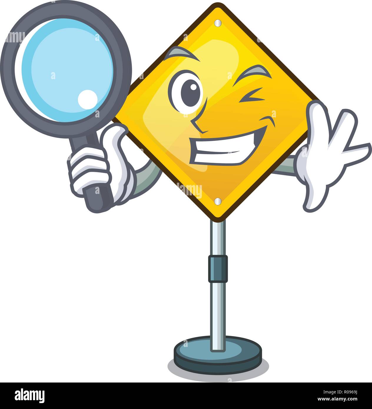 Detective warning attention sign shaped character exclamation Stock ...