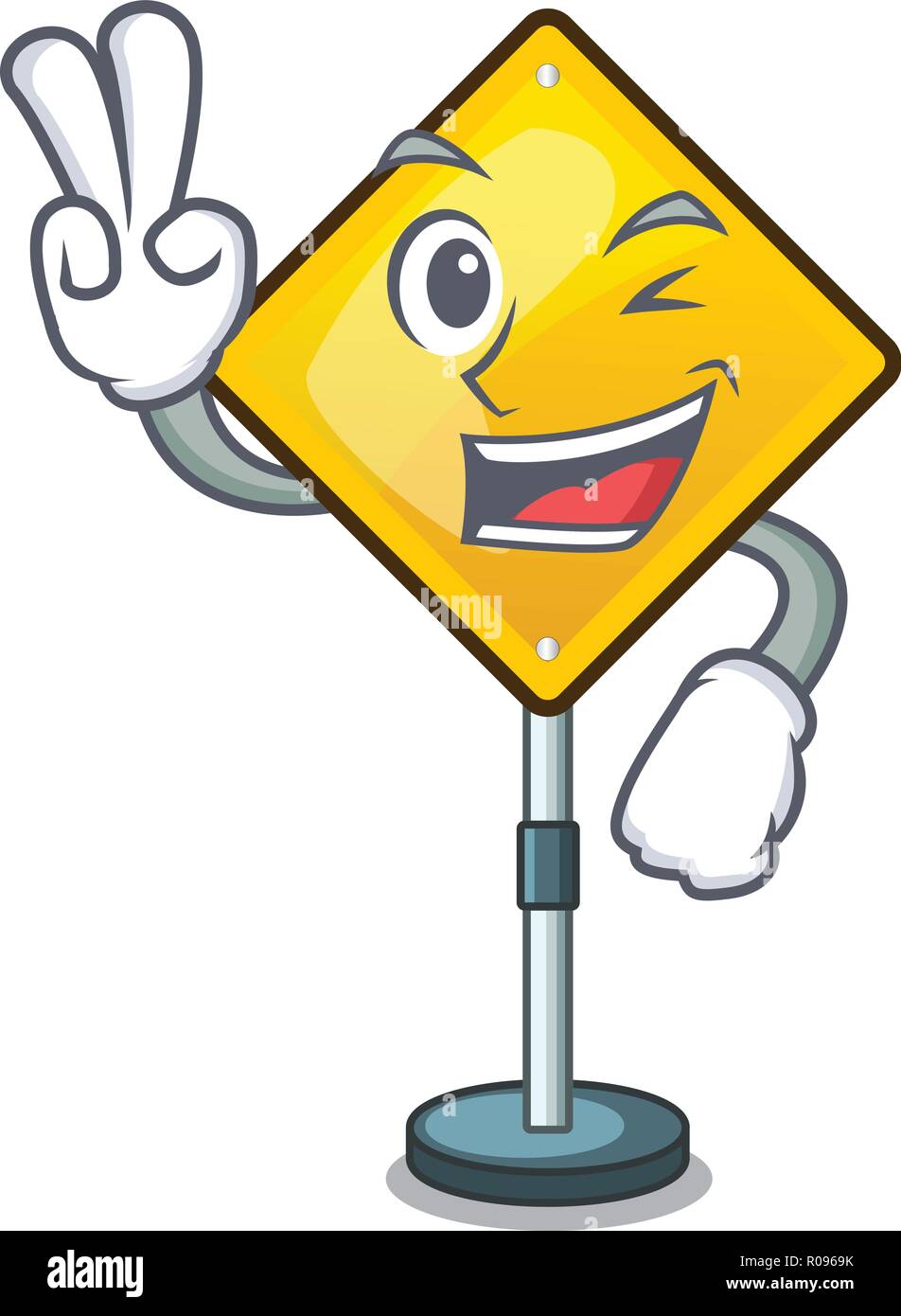 Two finger warning attention sign shaped character exclamation Stock ...