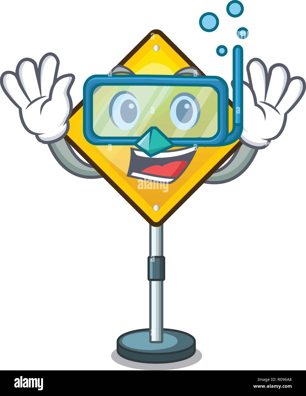 Cartoon emoticon exclamation mark character hi-res stock photography ...