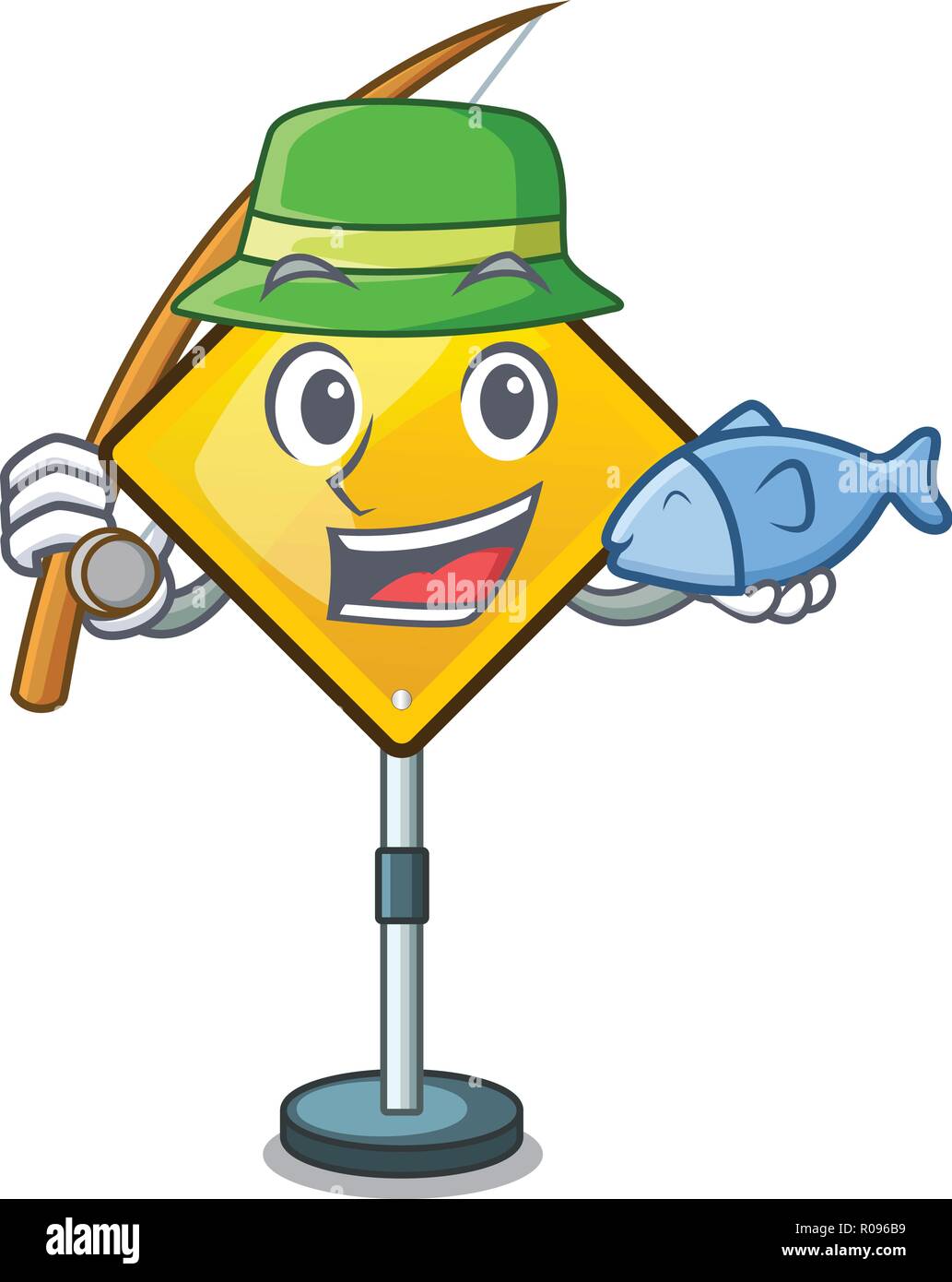 Fishing traffic road sign illustration hi-res stock photography and ...