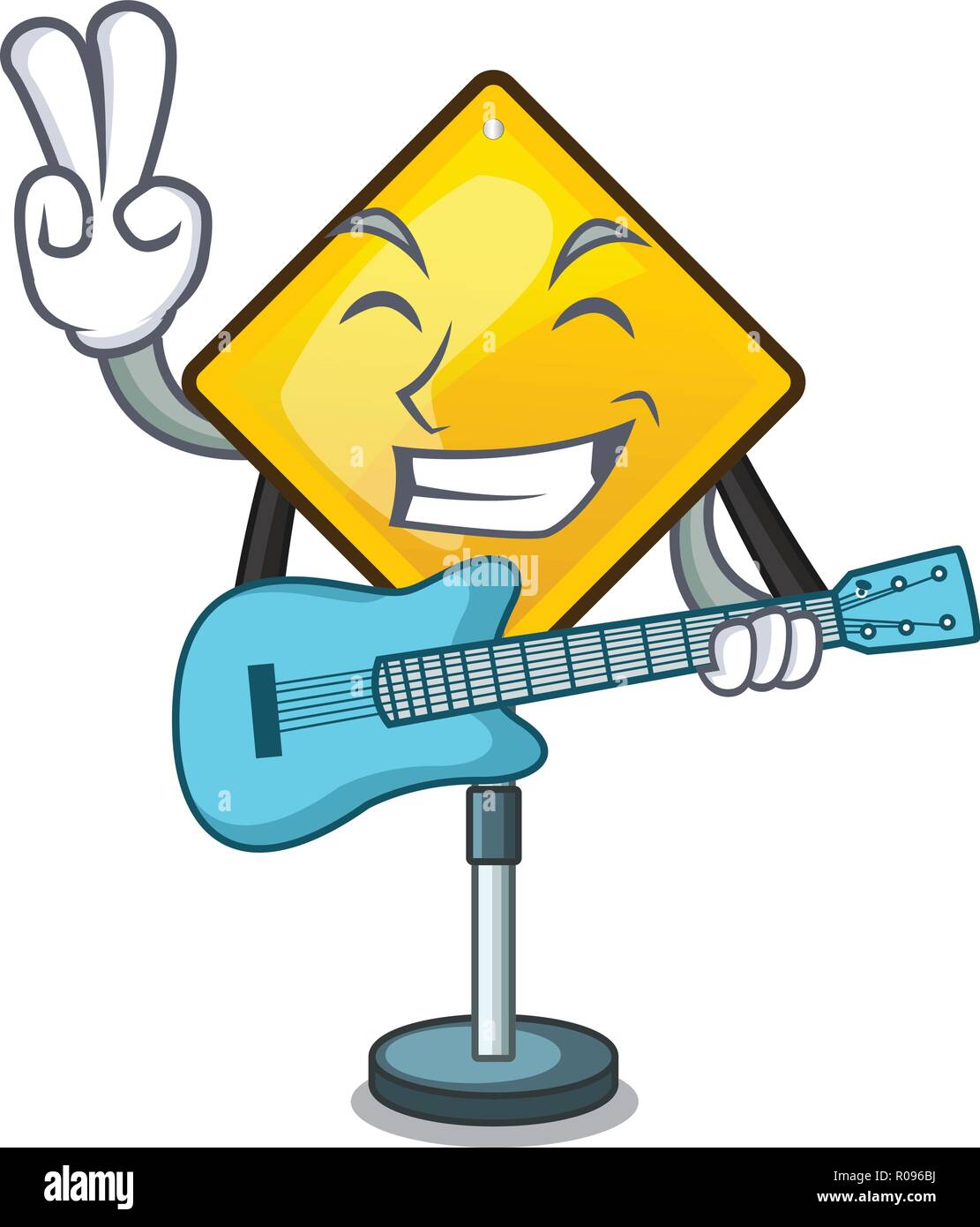 Cartoon emoticon exclamation mark character hi-res stock photography ...