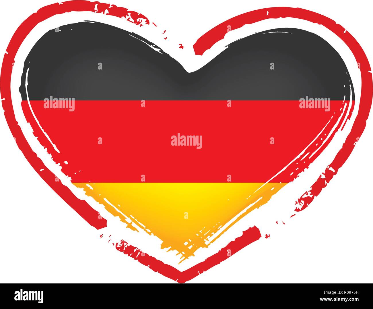 Germany flag, vector illustration on a white background Stock Vector ...