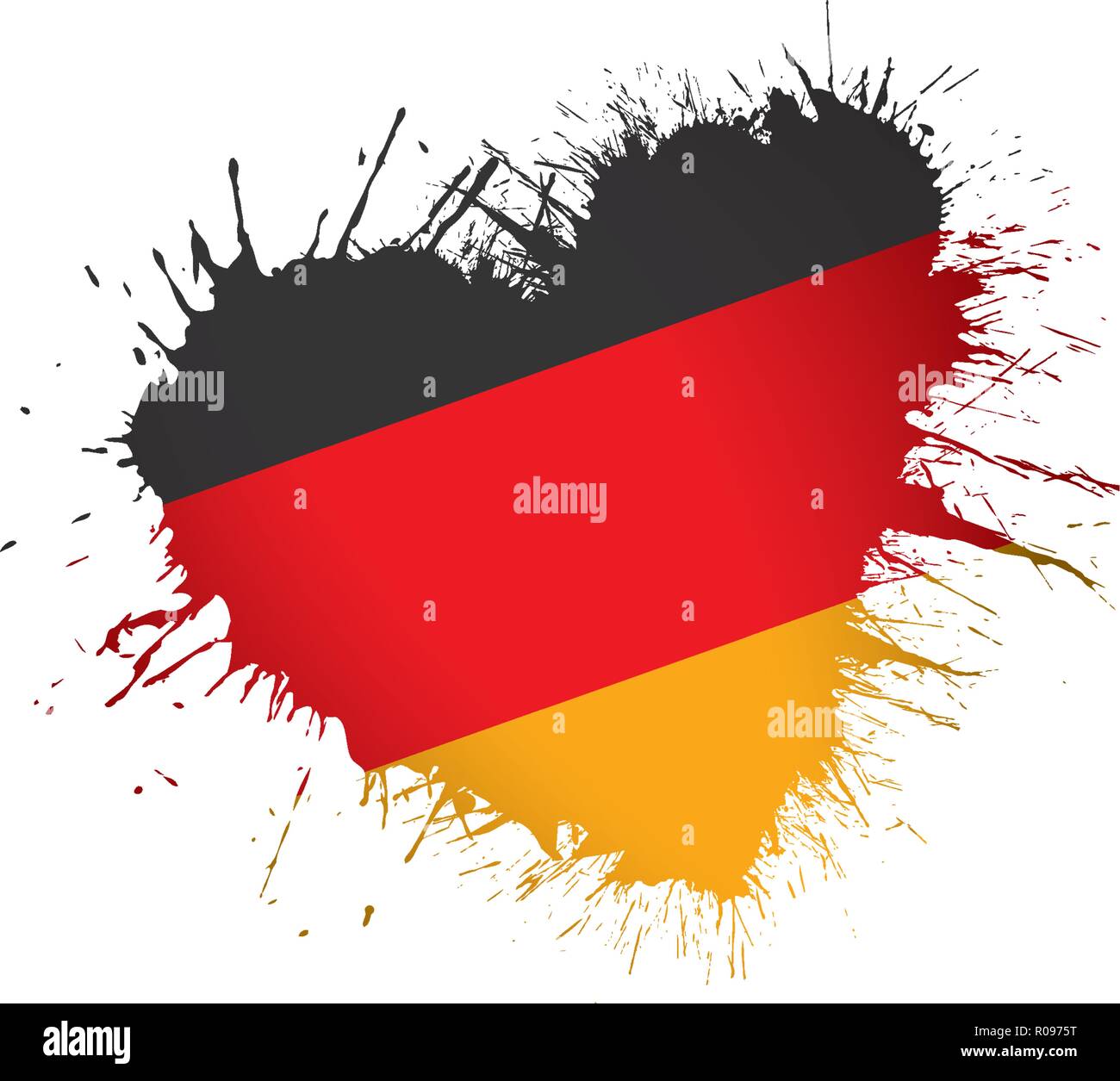 Germany flag, vector illustration on a white background Stock Vector ...