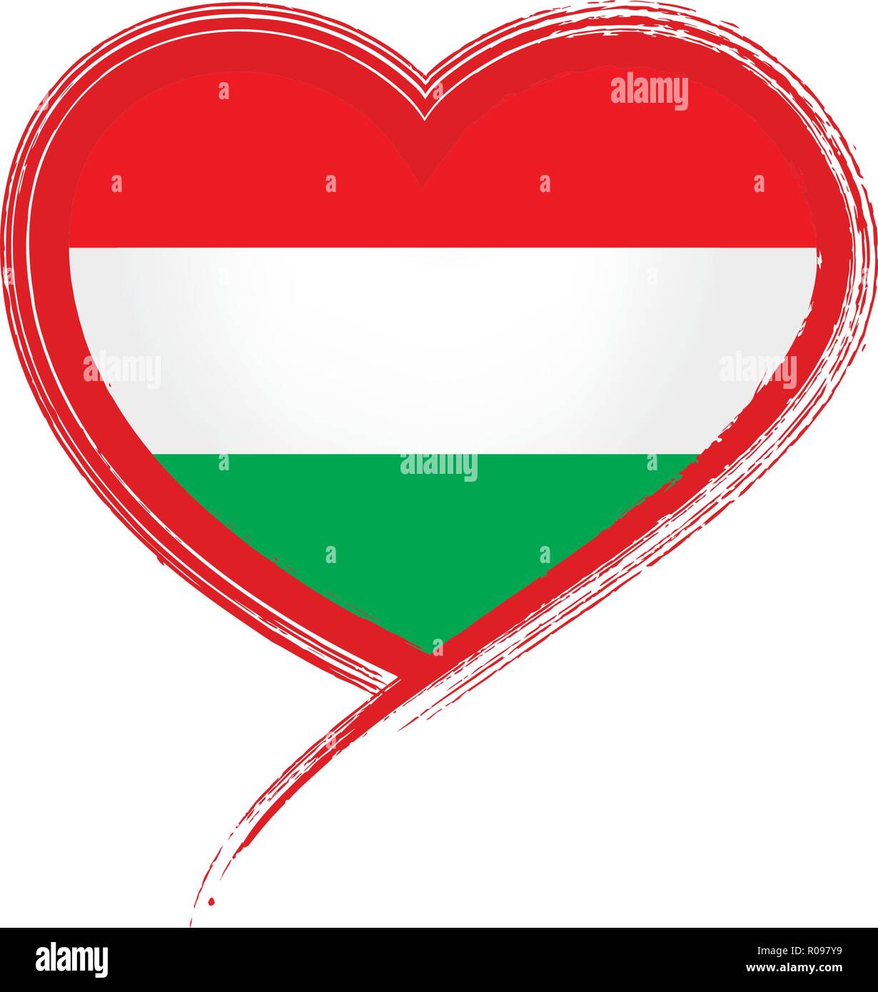 Hungary flag, vector illustration on a white background Stock Vector ...