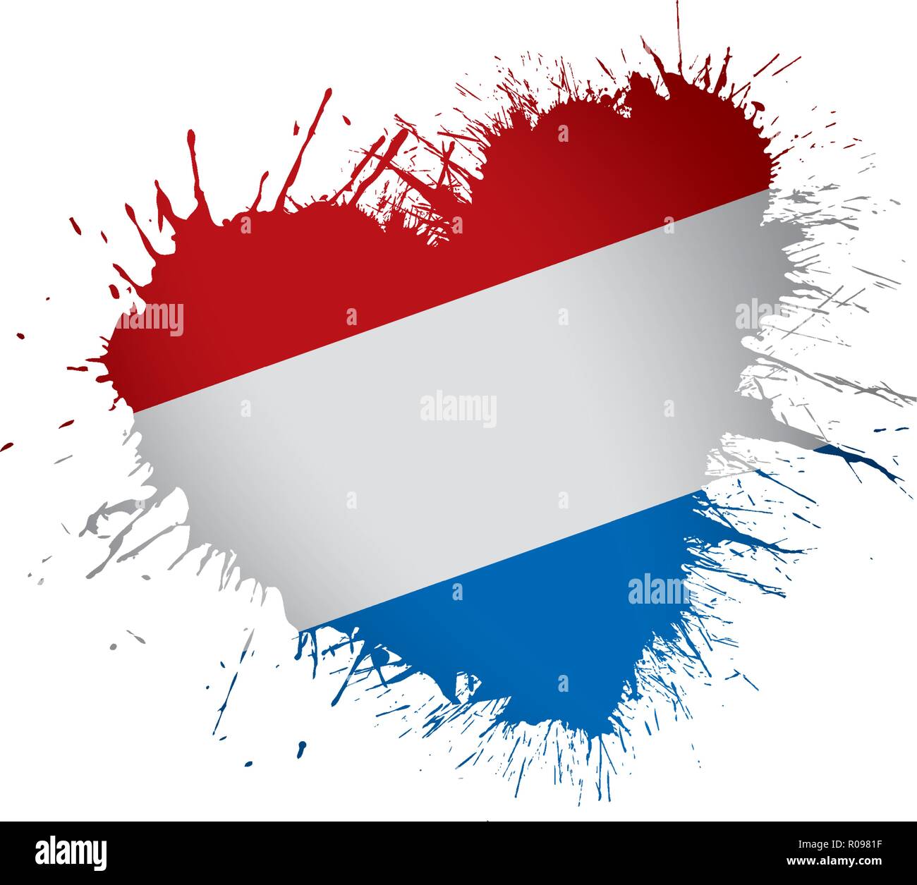 Netherlands flag, vector illustration on a white background Stock ...