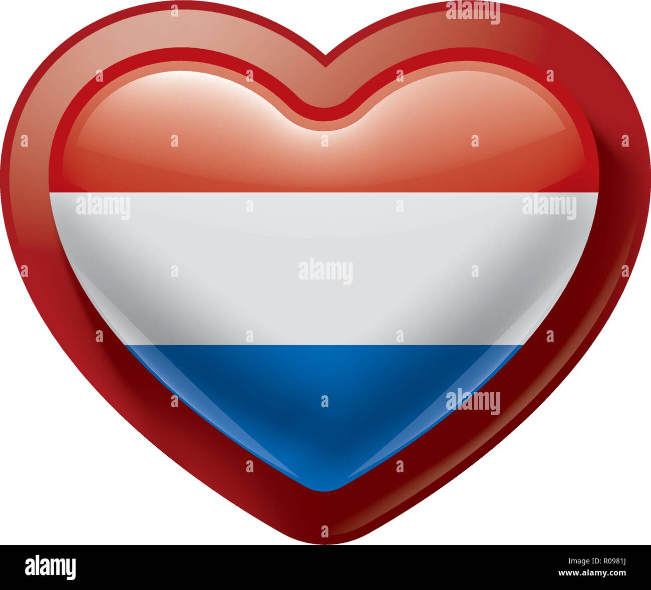 Netherlands flag, vector illustration on a white background Stock ...