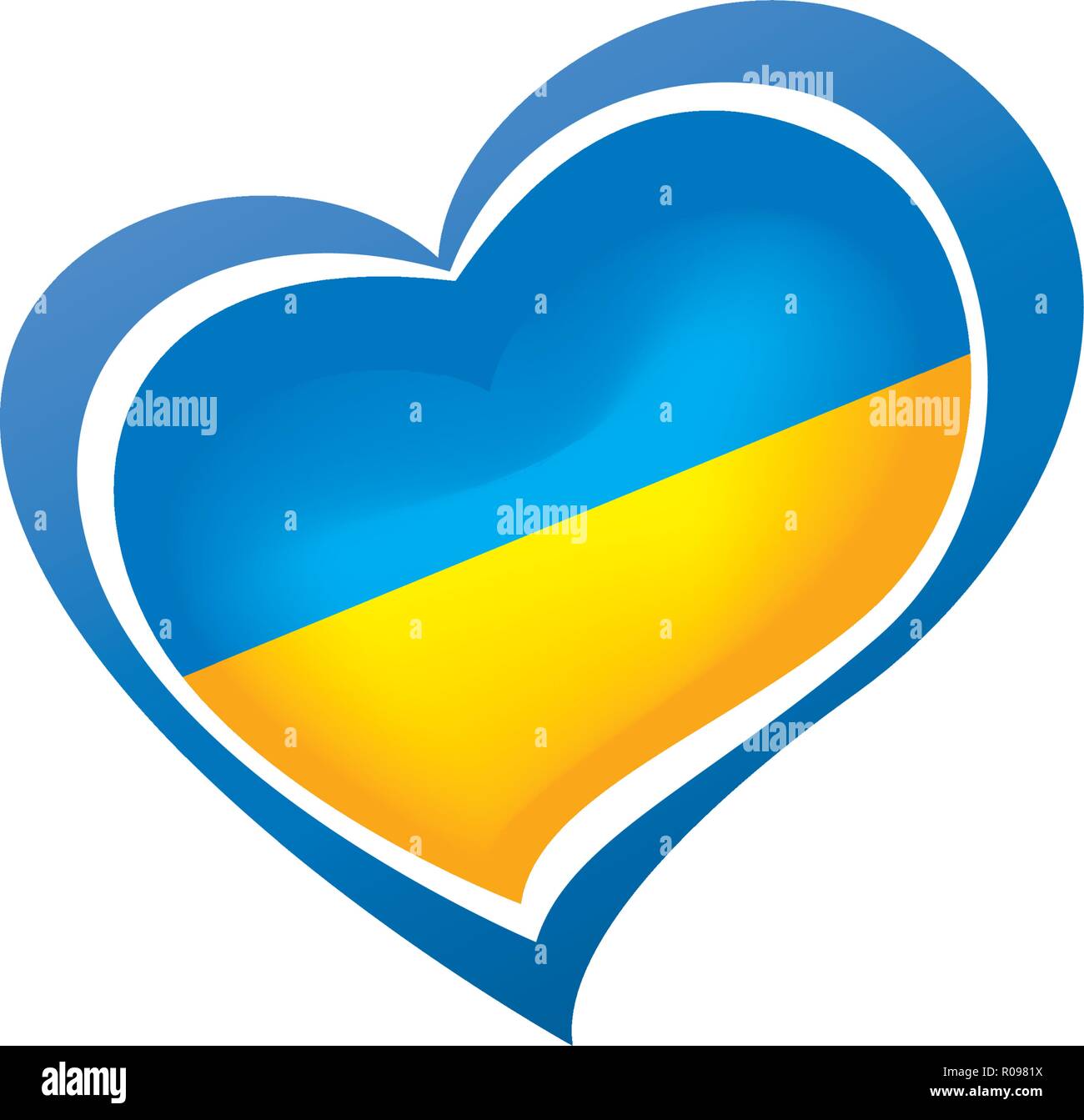 Ukraine flag, vector illustration on a white background Stock Vector ...
