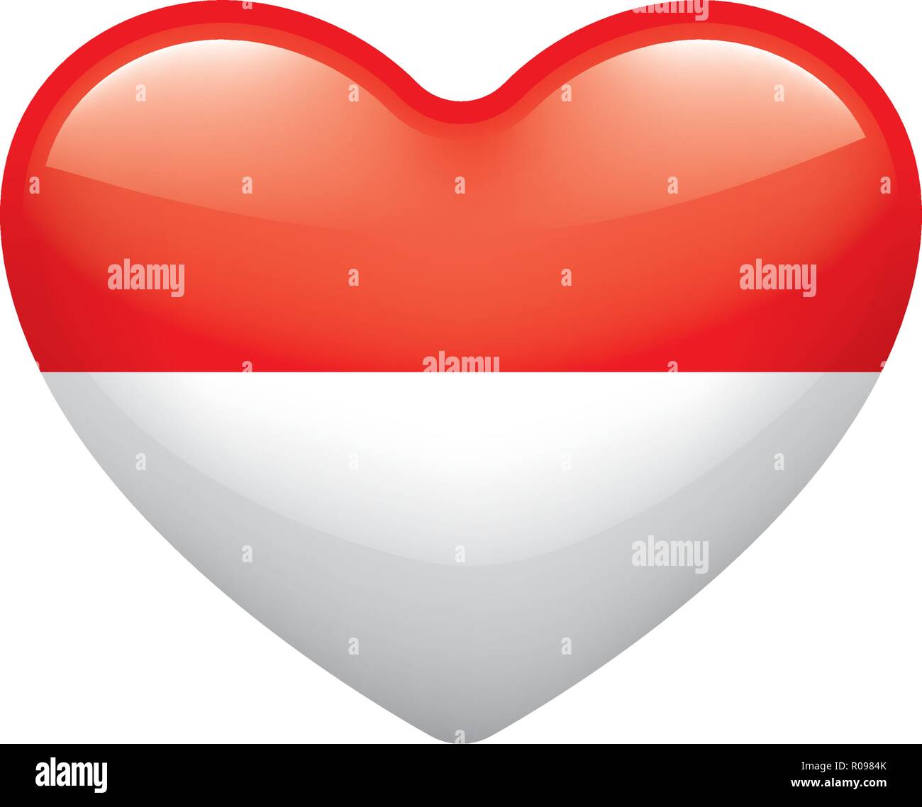 Indonesia flag, vector illustration on a white background Stock Vector ...