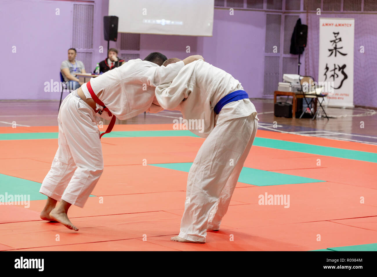 Russia, Vladivostok, 11/03/2018. Jiu-Jitsu wrestling competition among ...