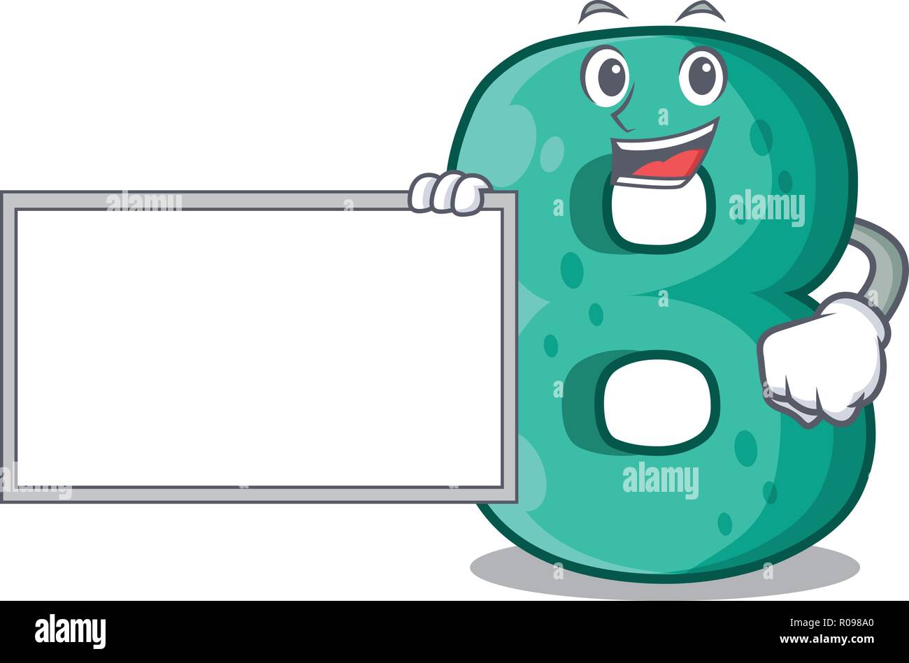 With board raster version cartoon shaped Number Eight Stock Vector ...