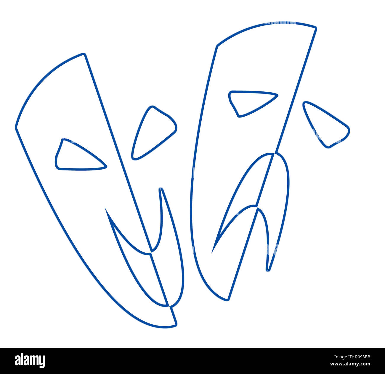 Theatre masks happy and sad hi-res stock photography and images - Alamy